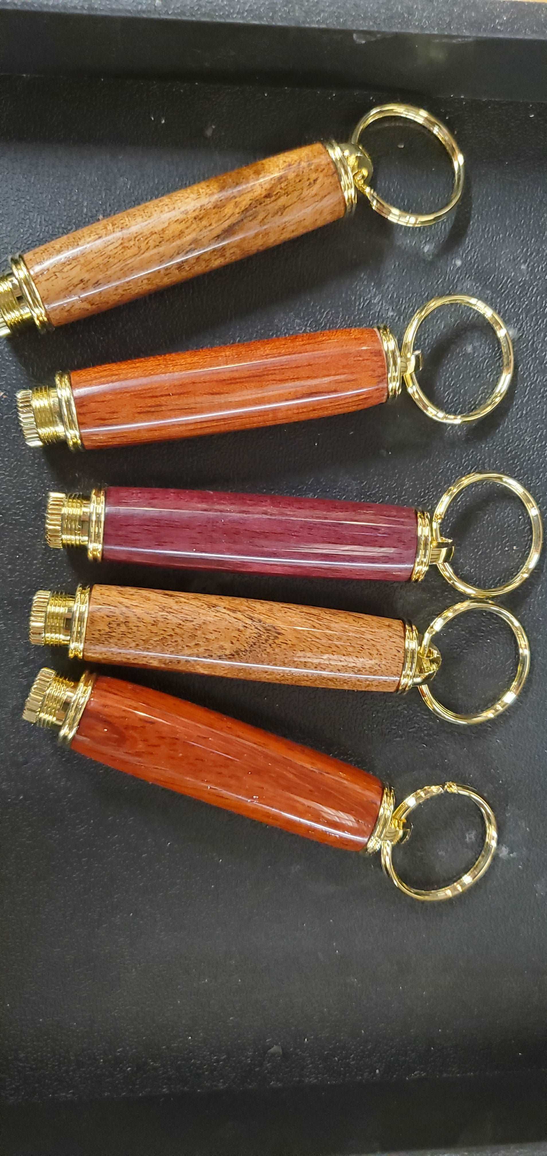 Handcrafted Wooden Keychain with Hidden Pocket Knife – Discreet and Pr ...