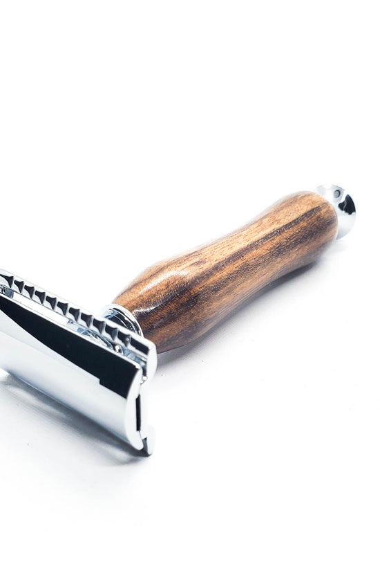 Hand-turned Premium Razor Set in Patagonia Rosewood – MC Shave Gear