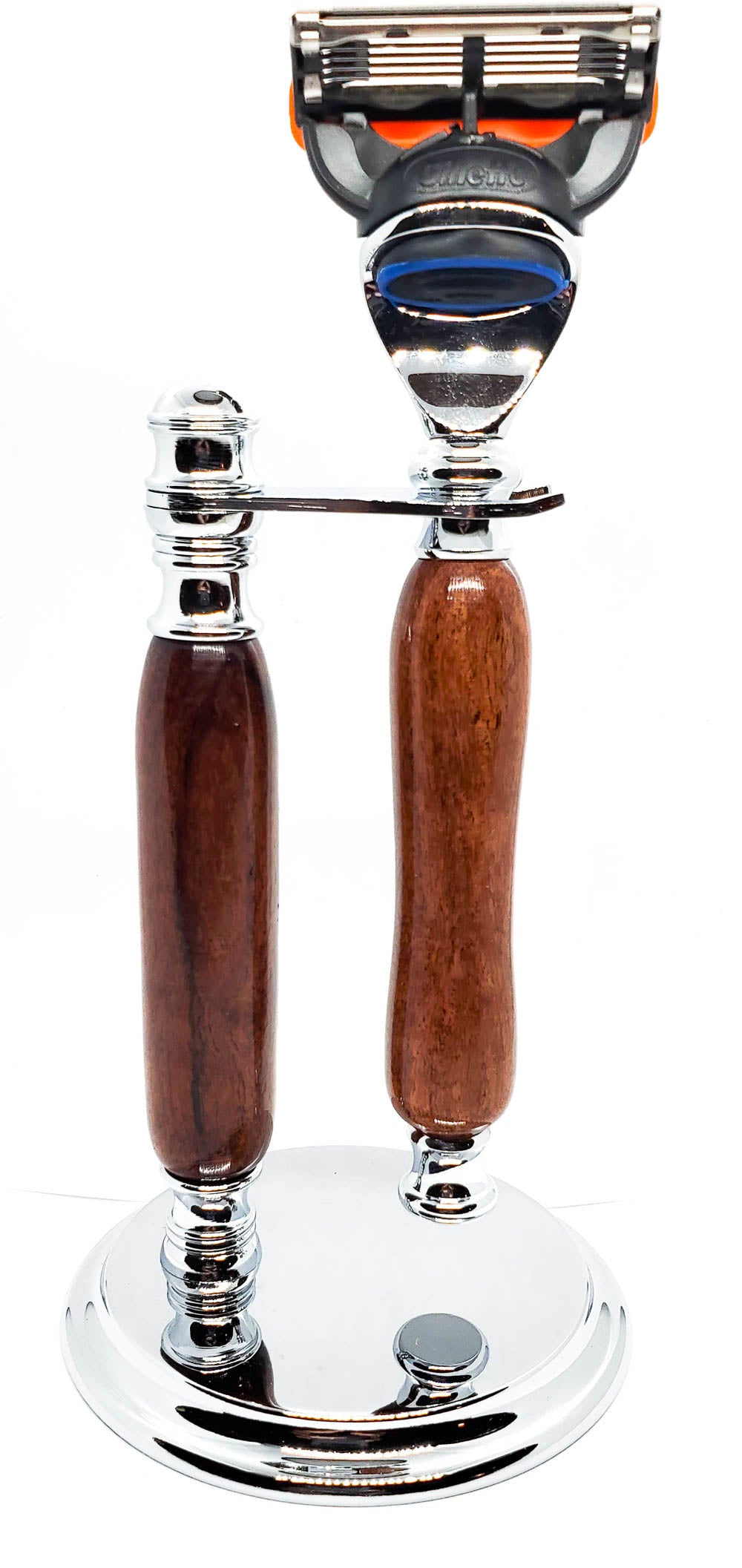 Hand-Turned Razor Set in Texas Mesquite – MC Shave Gear