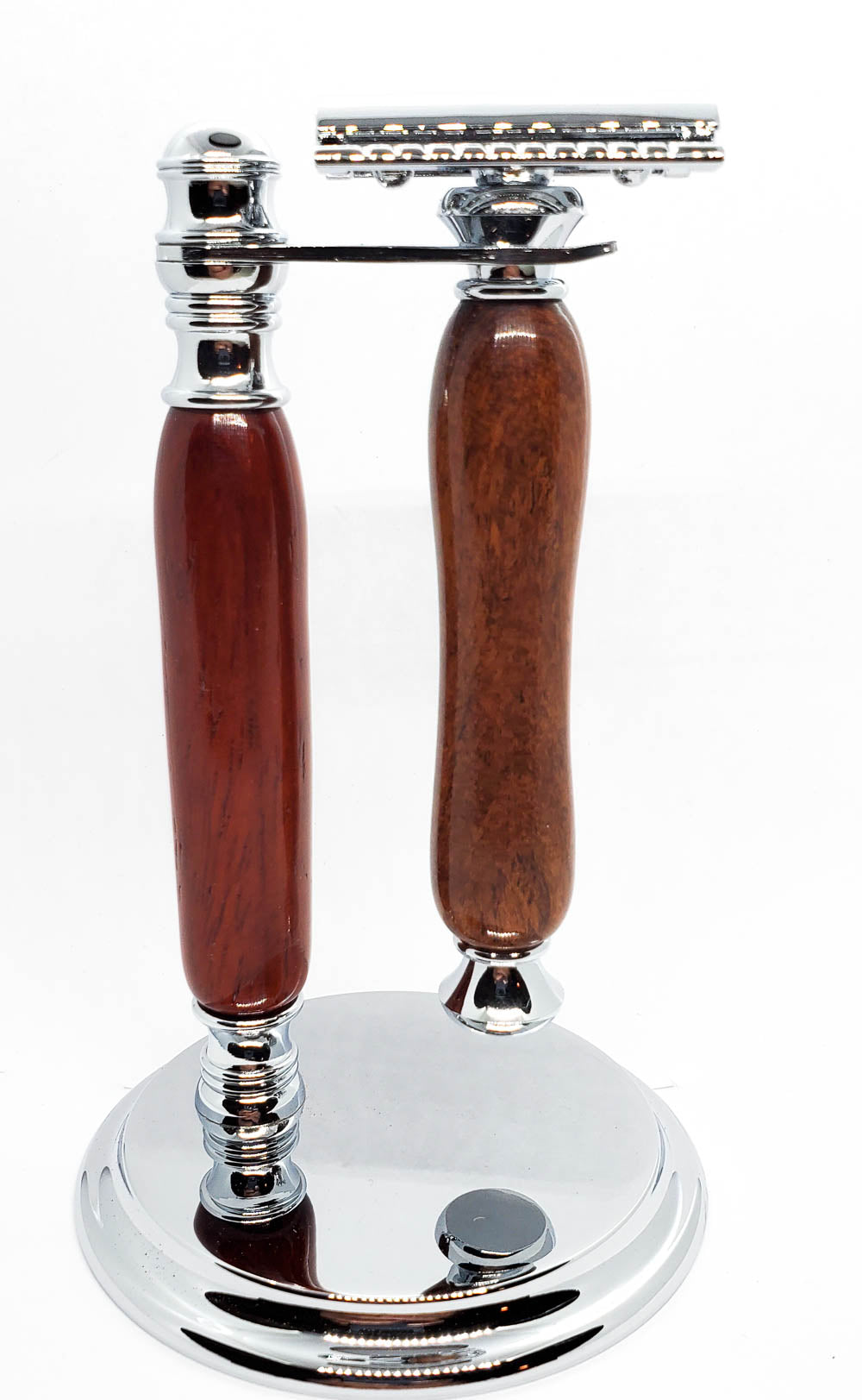 Hand-Turned Razor Set in Texas Mesquite – MC Shave Gear