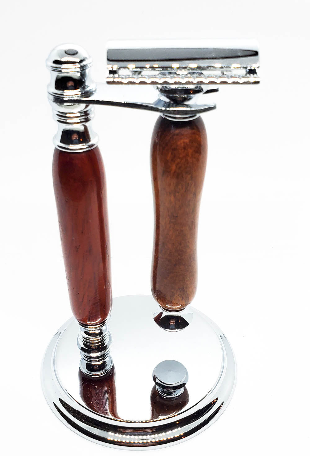 Hand-Turned Razor Set in Texas Mesquite – MC Shave Gear